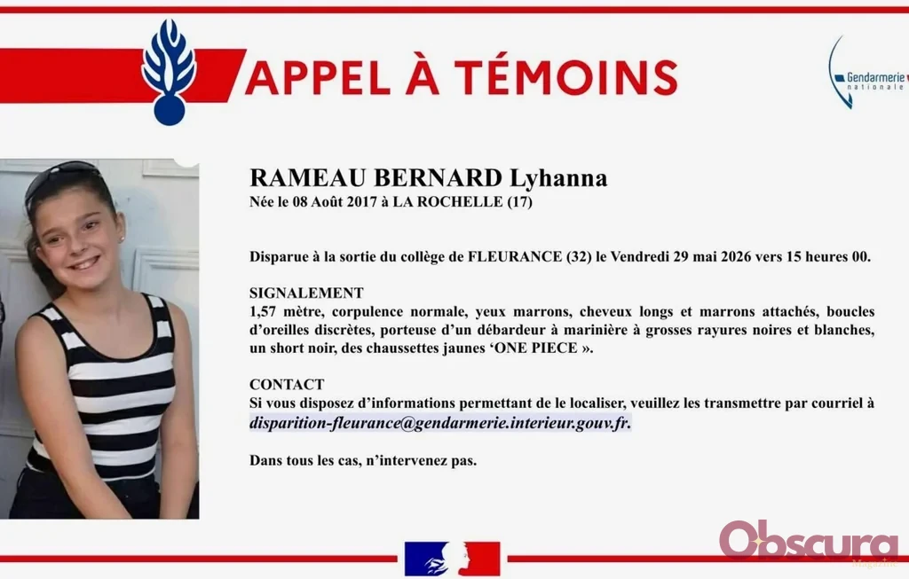 Disparition de Lyhanna dans le Gers : un suspect en garde à vue - Obscura